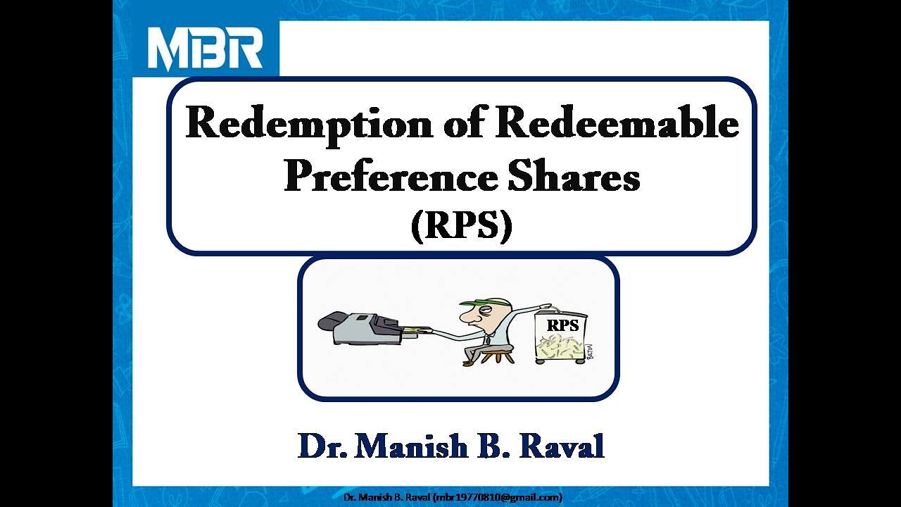 LECTURE-1 REDEMPTION OF REDEEMABLE PREFERENCE SHARES - YouTube
