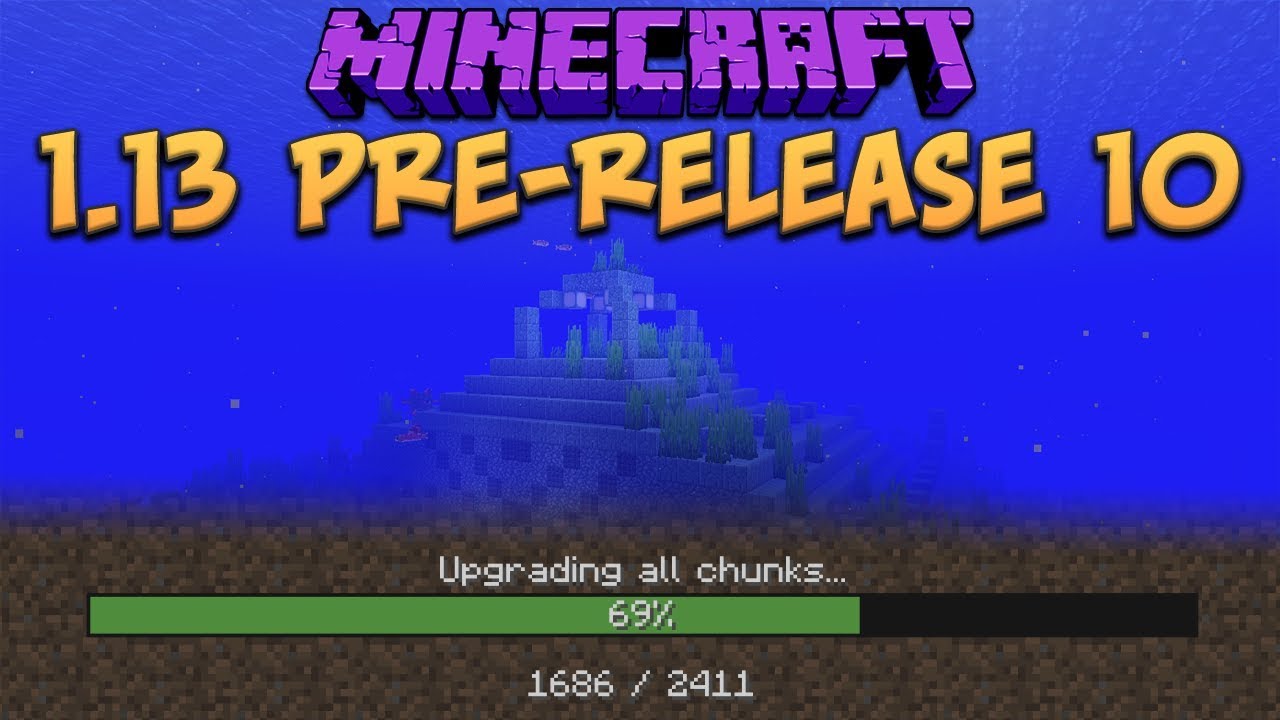 Minecraft 1.13 Update Pre-Release 10 New Optimize World Feature! Mob ...