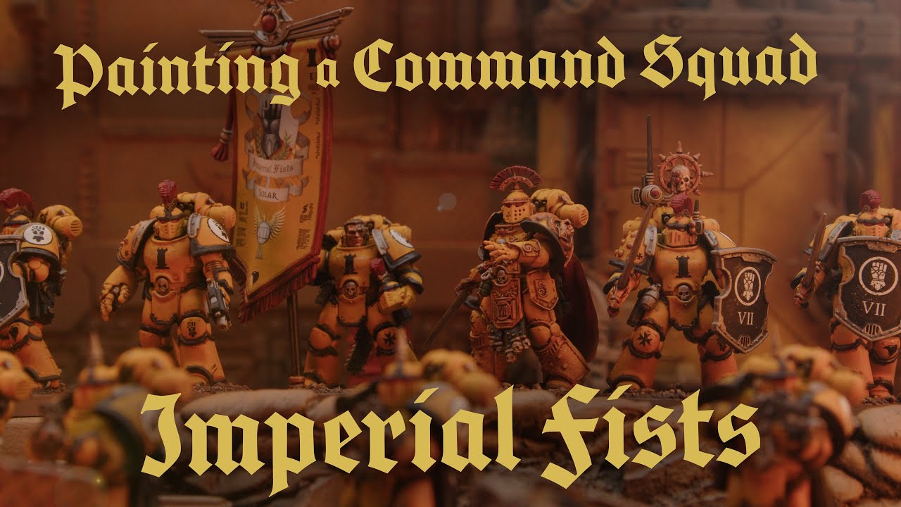 Painting a MKIII Command Squad: Imperial Fists - YouTube