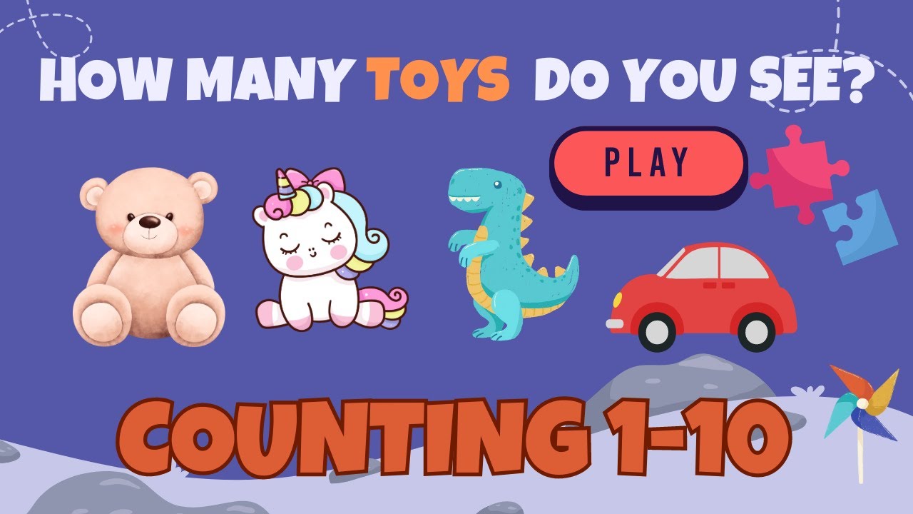 Numbers Game || Counting 1-10 || Counting toys || Let's play - YouTube