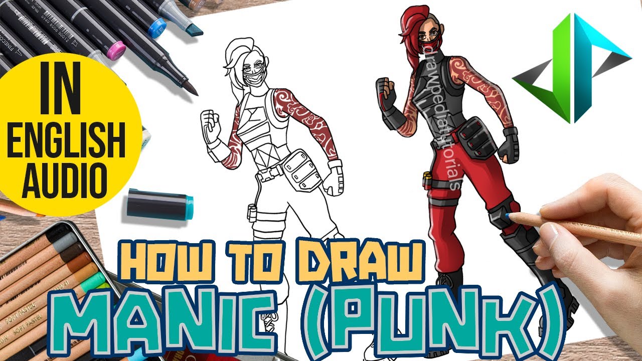 [DRAWPEDIA] HOW TO DRAW *NEW* MANIC (PUNK) SKIN from FORTNITE - STEP BY ...