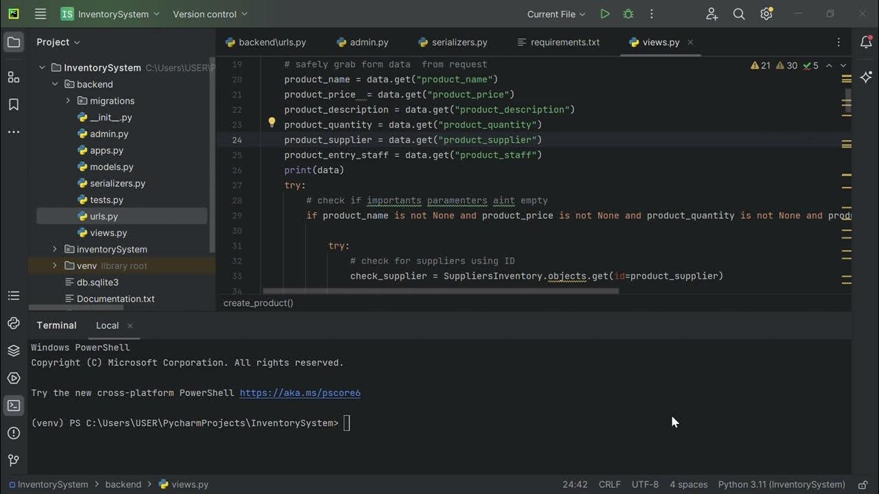 Inventory management system API using Django & Restframework by AdewebsTech - YouTube