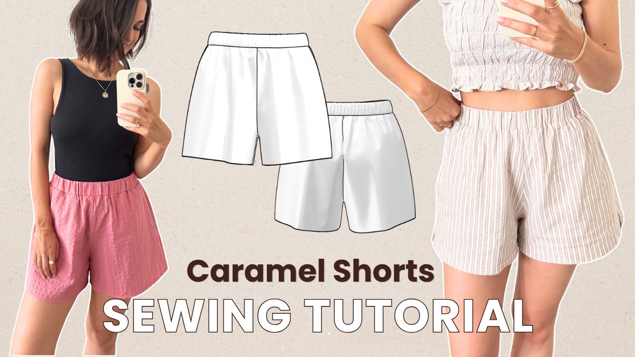 How to Sew Easy Summer Shorts with Pockets | Beginner Friendly Sewing ...