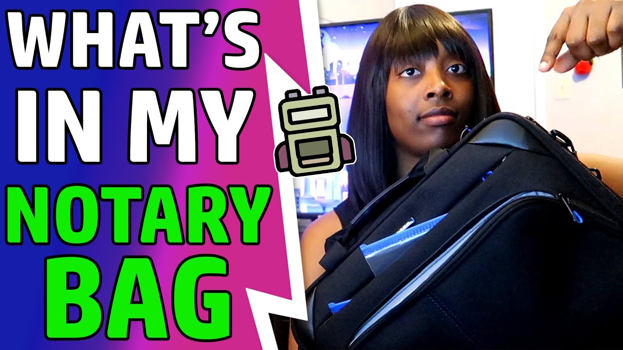 What's In My Notary Bag | Loan Signing Agent - YouTube
