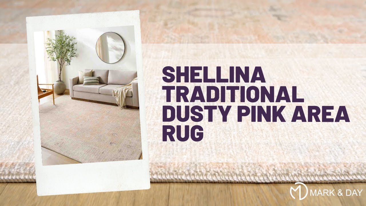 Shellina Traditional Dusty Pink Area Rug - YouTube