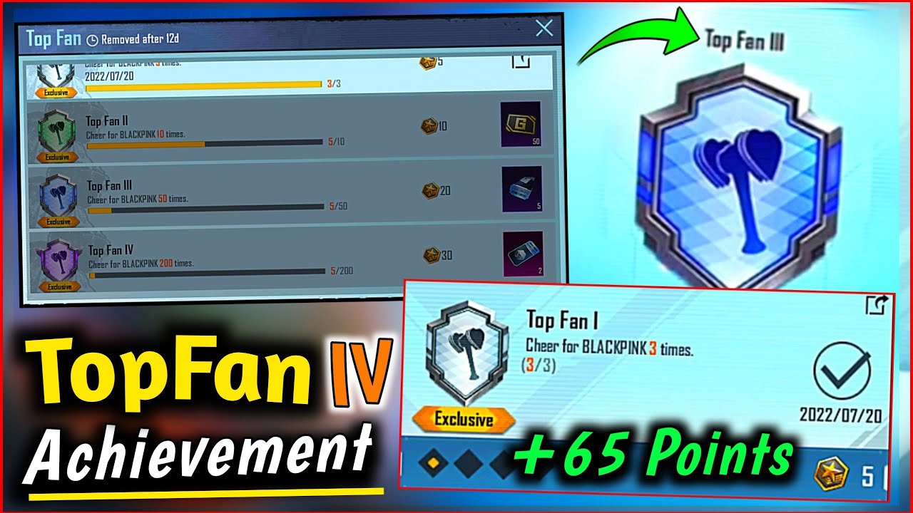 Easily Complete (Top Fan IV) Achievement in BGMI, How To Complete Top ...
