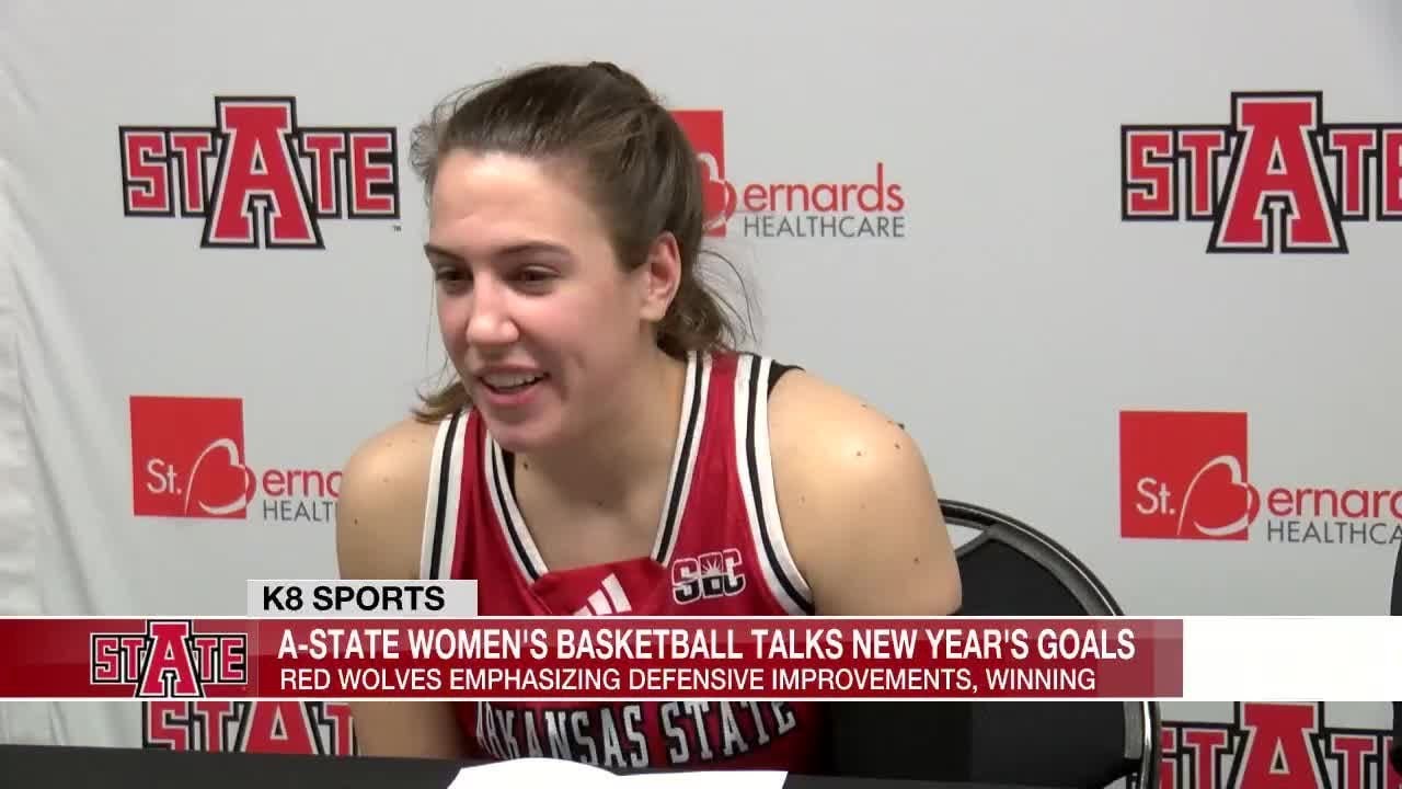 Arkansas State women's basketball talks New Year's goals - YouTube