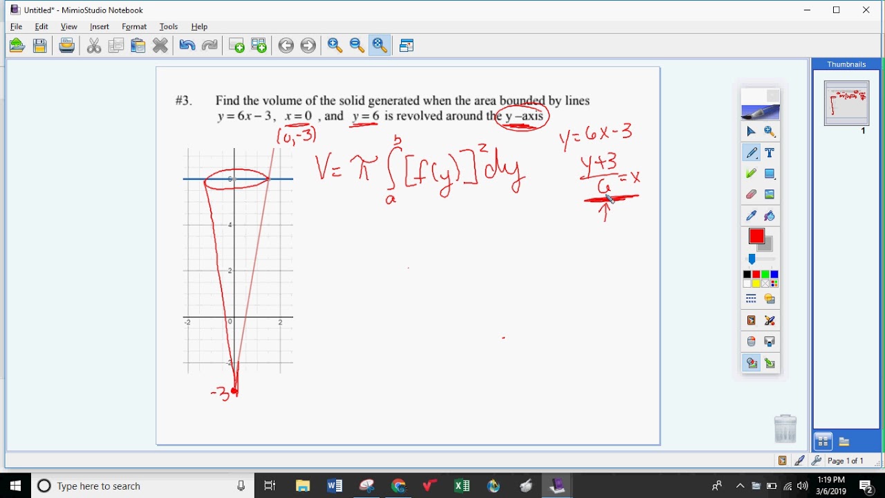 Calc disk method #3 - YouTube