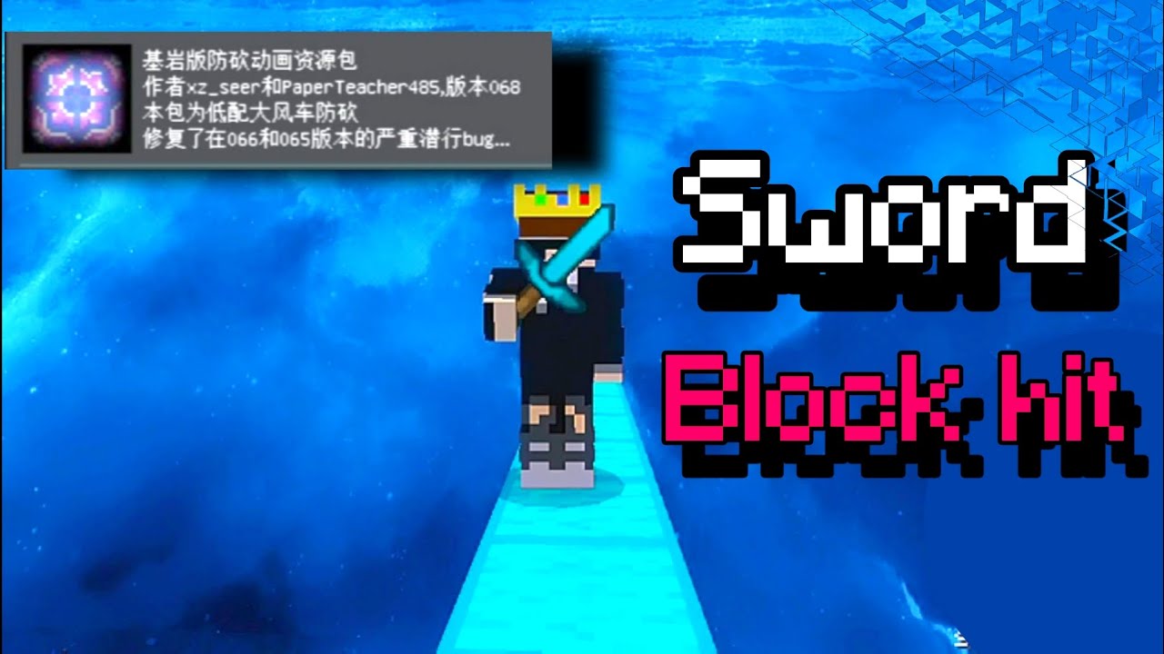 Sword blockhit for MCPE 1.21 || Java animation for MCPE ||Sword ...