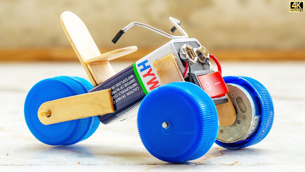 Cute Little Three Wheeler Bike - How to make using Mini DC Motor and ...