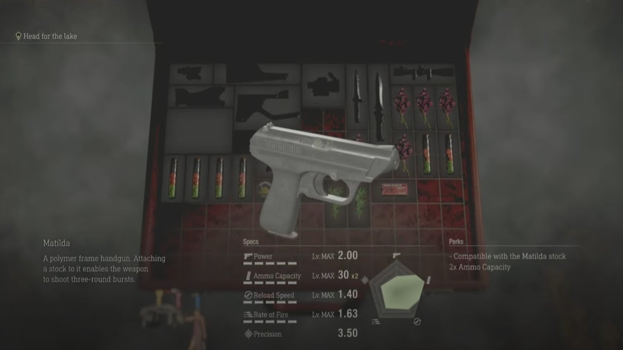 Resident Evil 4 remake fully upgraded weapon comparison, Matilda ...