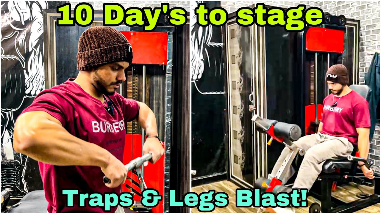 Day 10: Traps & Legs Blast! 🔥 Upright Rows, Shrugs & Leg Extensions 💥 ...