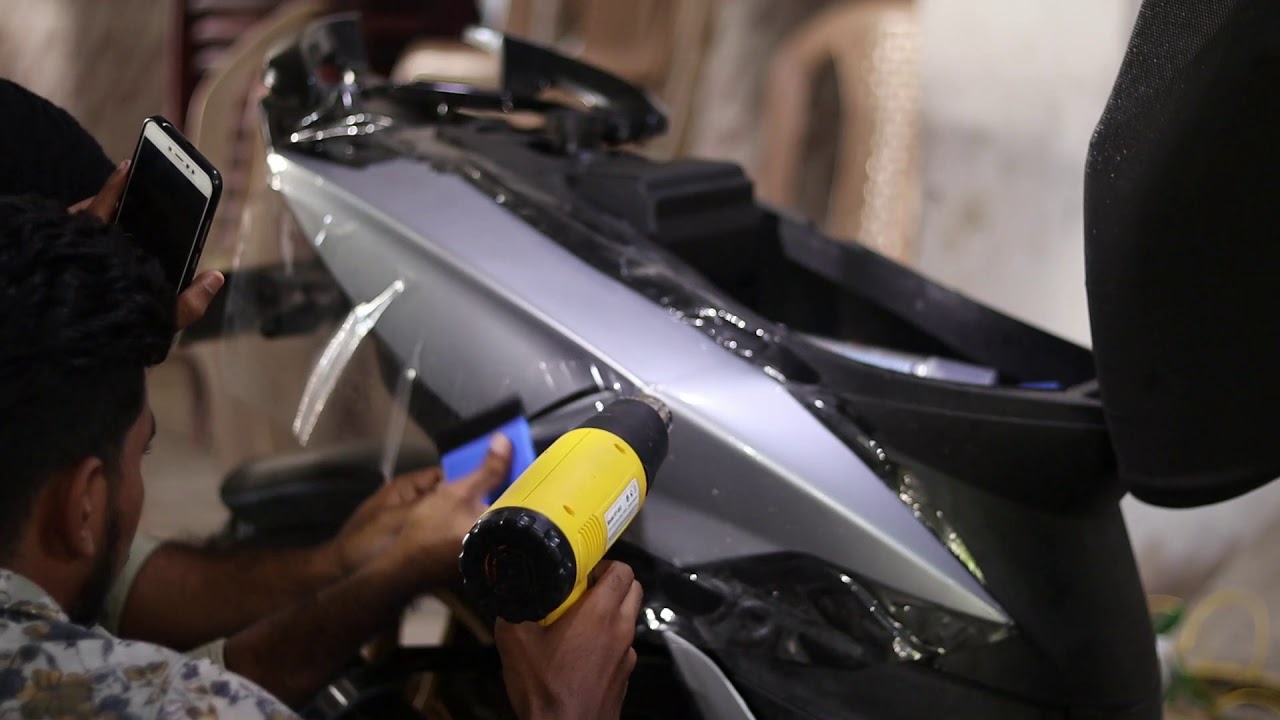 aprilia lamination/teflon wrapping | bike modification - YouTube