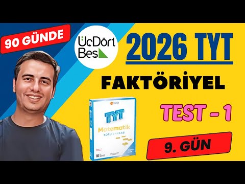 FAKTÖRİYEL | TEST-1 | 9. GÜN | 90 GÜNDE 345 TYT MATEMATİK ÇÖZÜMLERİ | 2026 #345tyt