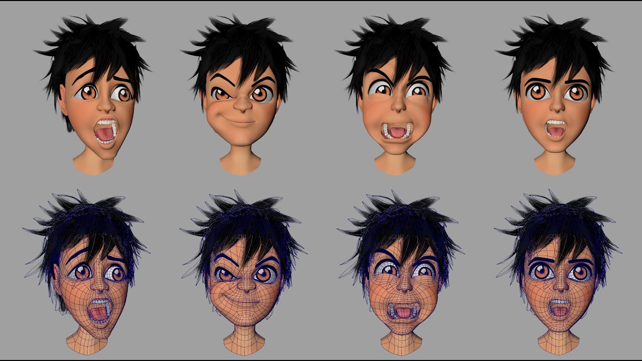 teenKid - Cartoon Character Rigging Demo - YouTube