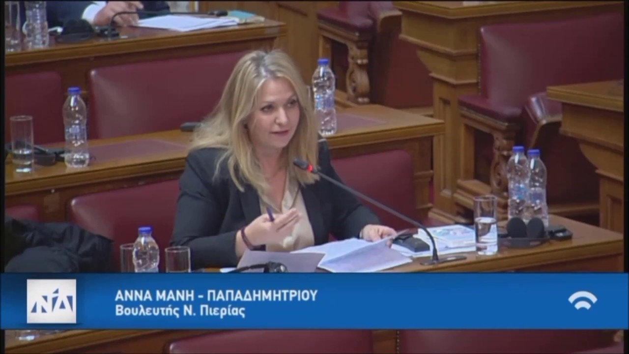 ΑΝΝΑ ΜΑΝΗ - ΠΑΠΑΔΗΜΗΤΡΙΟΥ 06-02-20 ΕΠΙΤΡ. ΕΥΡ. ΥΠΟΘ. - YouTube