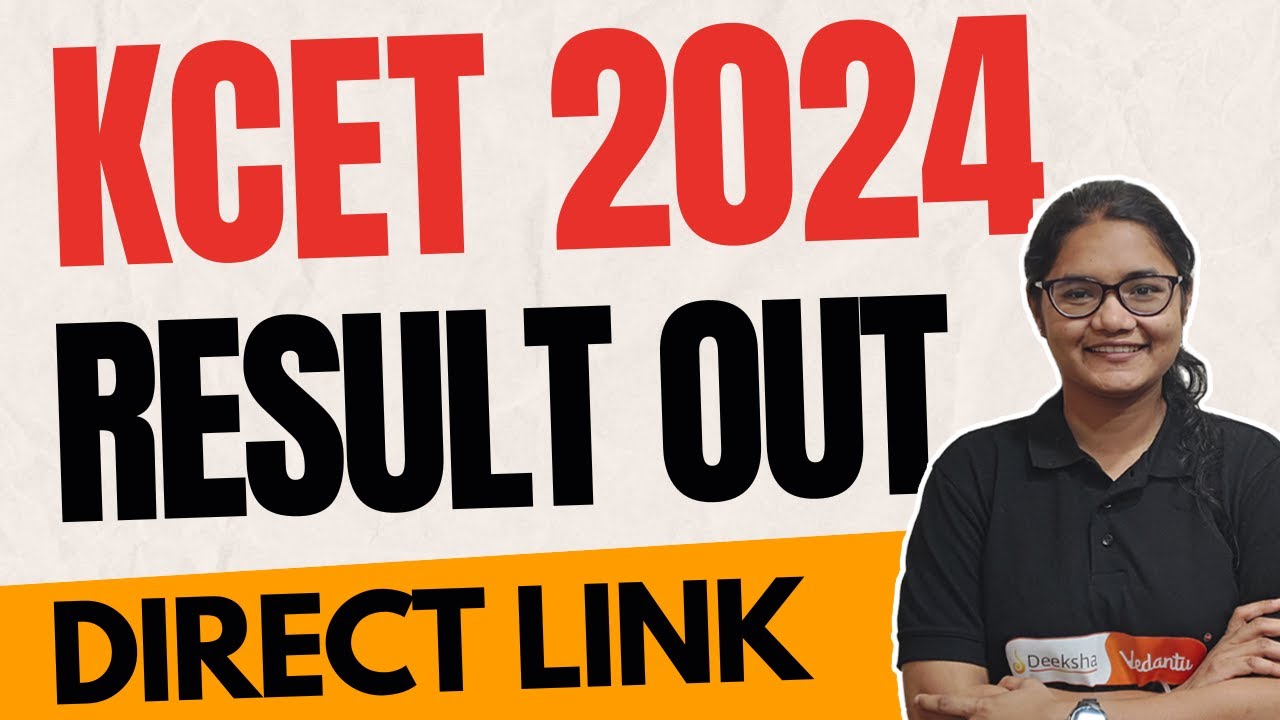KCET 2024 Result Out, How to Check, Direct Link - YouTube
