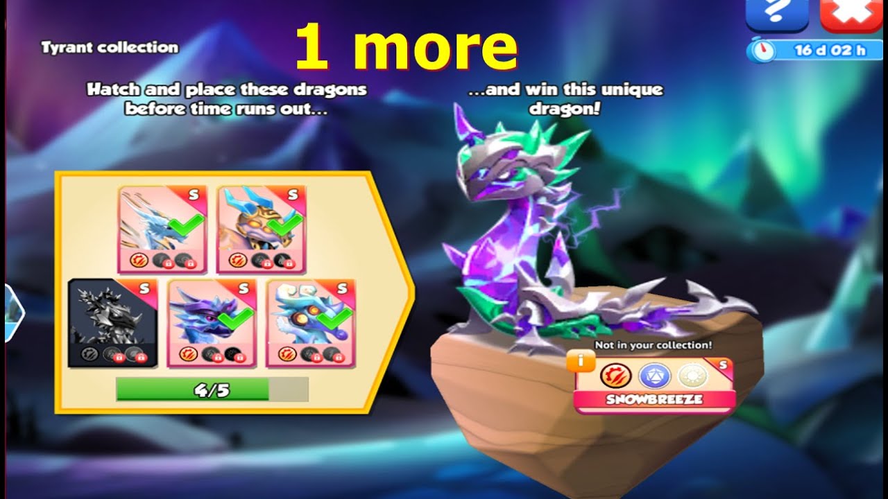 Hatched 4th dragon in Snowbreeze collection event | Hatched 2nd Mitis ...
