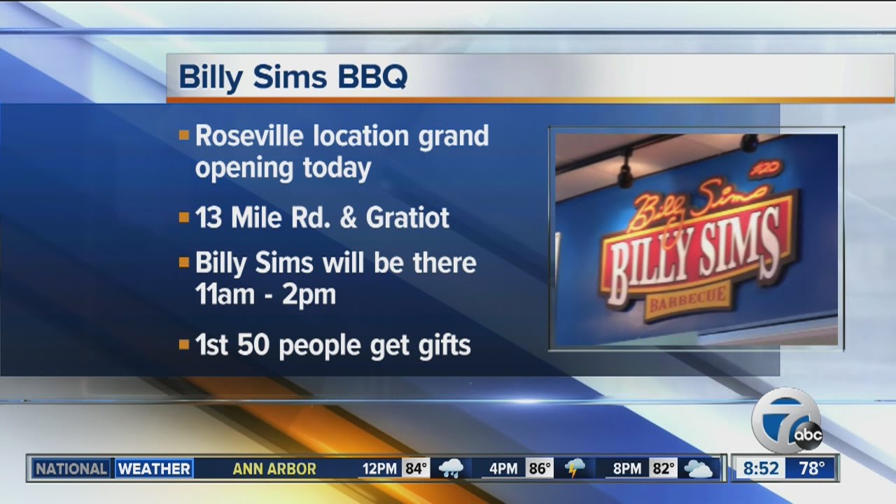 New Billy Sims BBQ restaurant - YouTube
