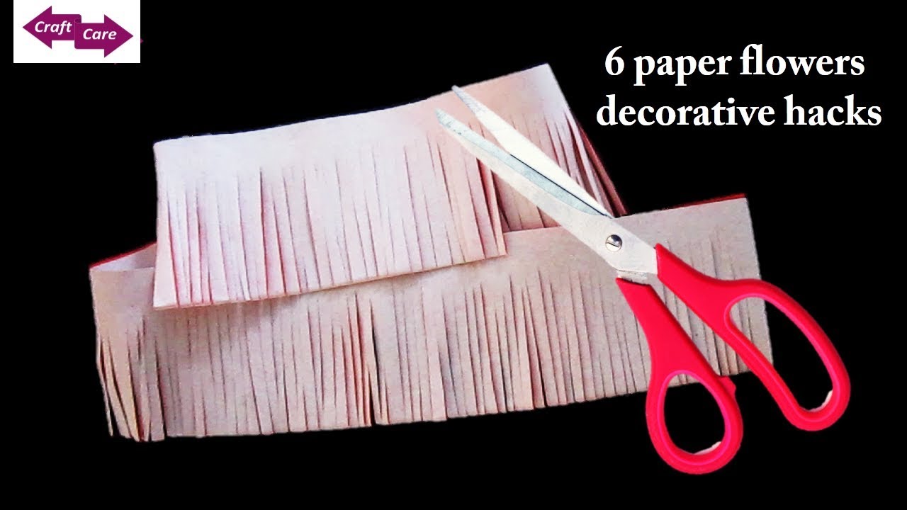 DIY- 6 paper flower decorative hacks compilation *decorate home with ...