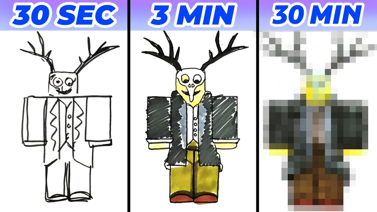 Drawing (ROBLOX) Cultist 99 Nights in The Forest in 30 Sec, 3 Min and ...