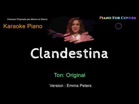Clandestina - Emma Peters Karaoke piano