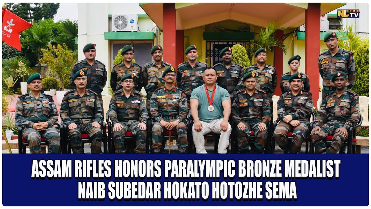 ASSAM RIFLES HONORS PARALYMPIC BRONZE MEDALIST NAIB SUBEDAR HOKATO ...