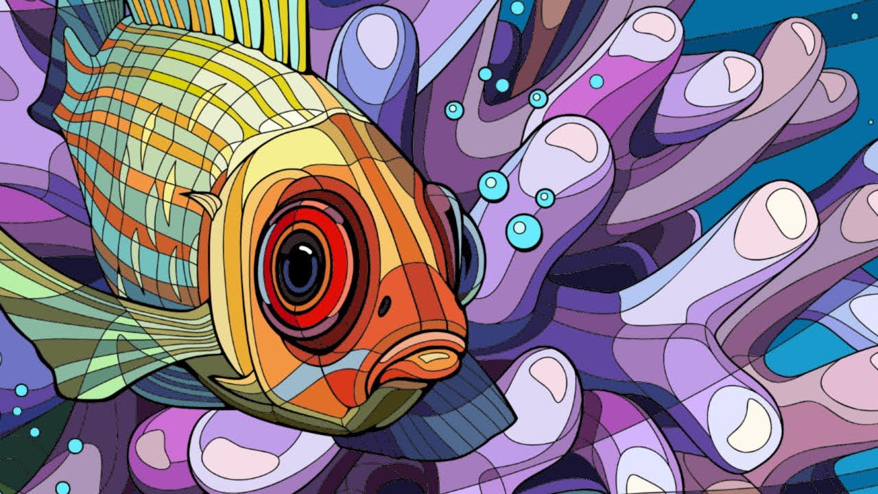How To Color A Fish....Fish Coloring - YouTube