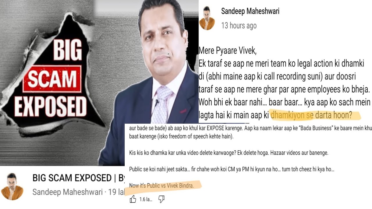 Vivek Bindra Exposed By Sandeep Maheshwari Bada Business Fraud