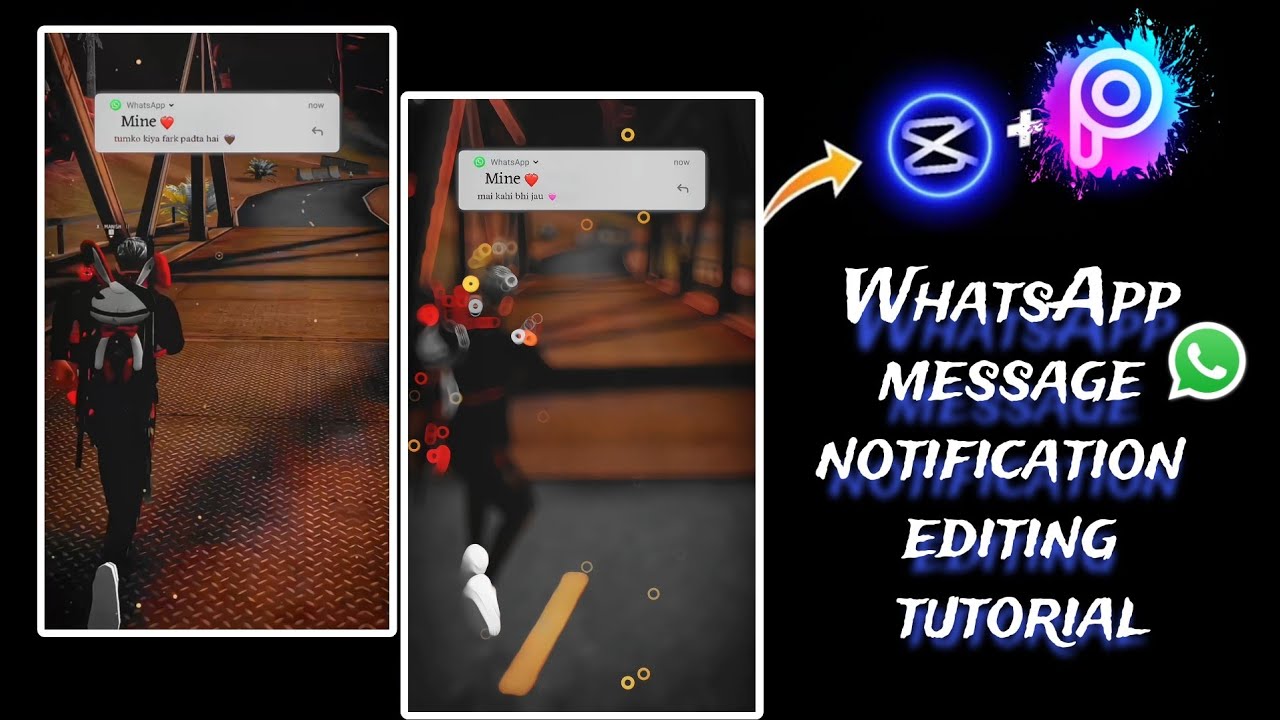 WhatsApp Message Notification Tutorial Free Fire 🔥| CapCut Tutorial in ...
