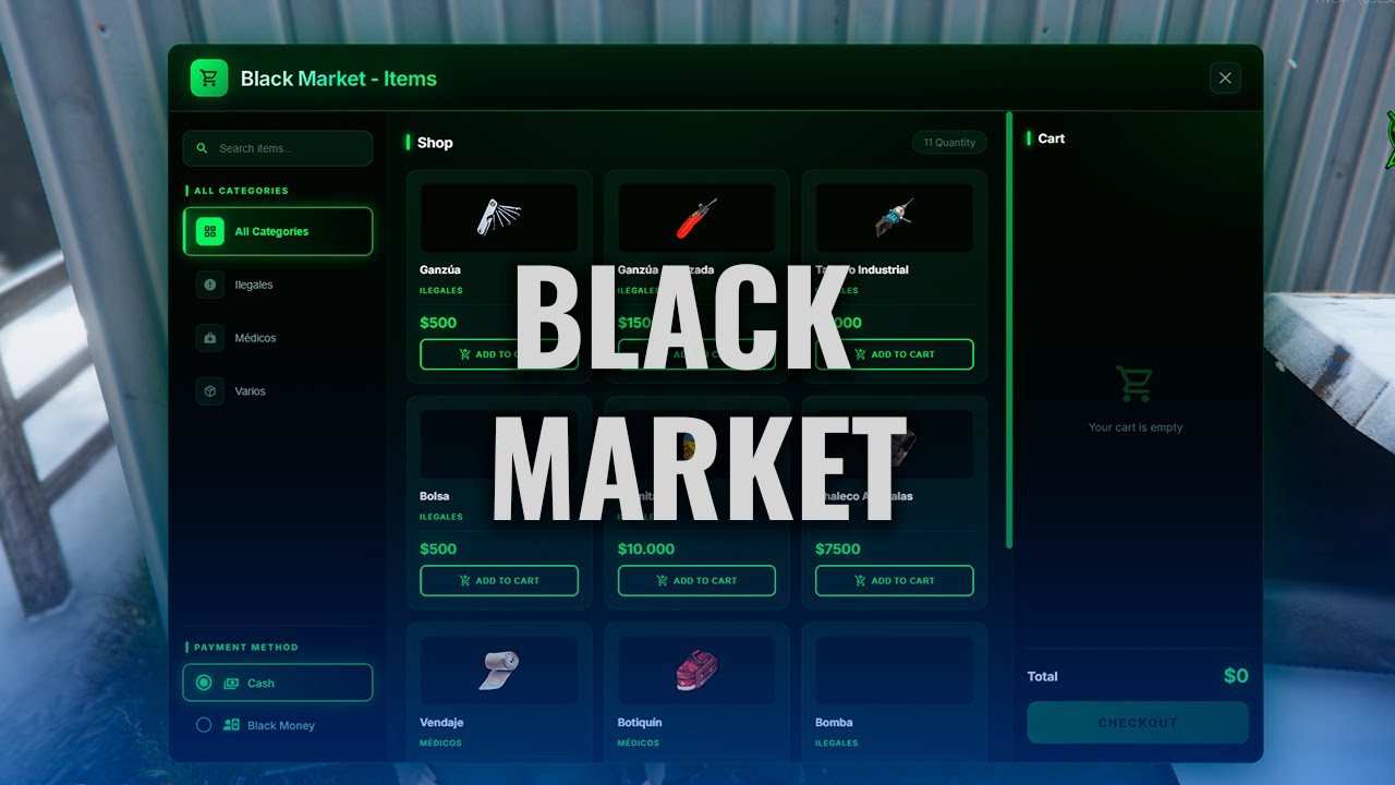[QB, QBX, ESX] Black Market FiveM Script - YouTube