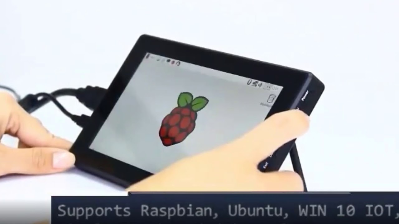 Raspberry Pi 4 Model B/ 3B+/ 3B 7 inch 1024x600 IPS Capacitive Touch ...