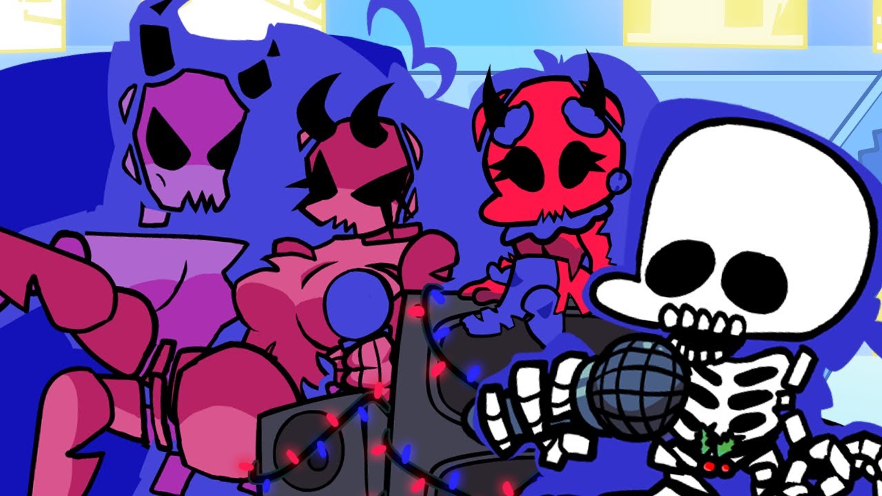 Friday Night Funkin Mod GAME OVER DAD & MOM & GF & BF PLAYABLE SKELETON ...