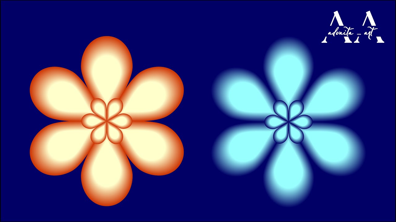 Two Beautiful Flowers Design in Corel Draw - YouTube