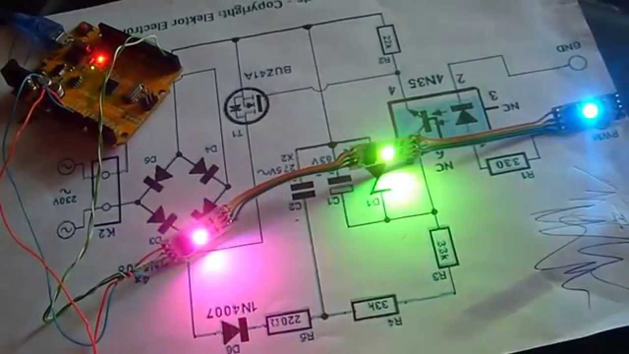 Arduino si leduri controlate cu WS2801S (5) - YouTube