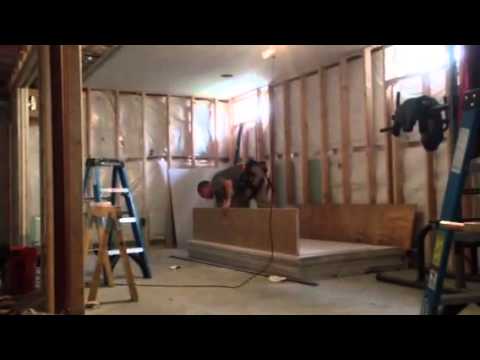 Drywall ceiling over resilient channel / Finished Basement - YouTube