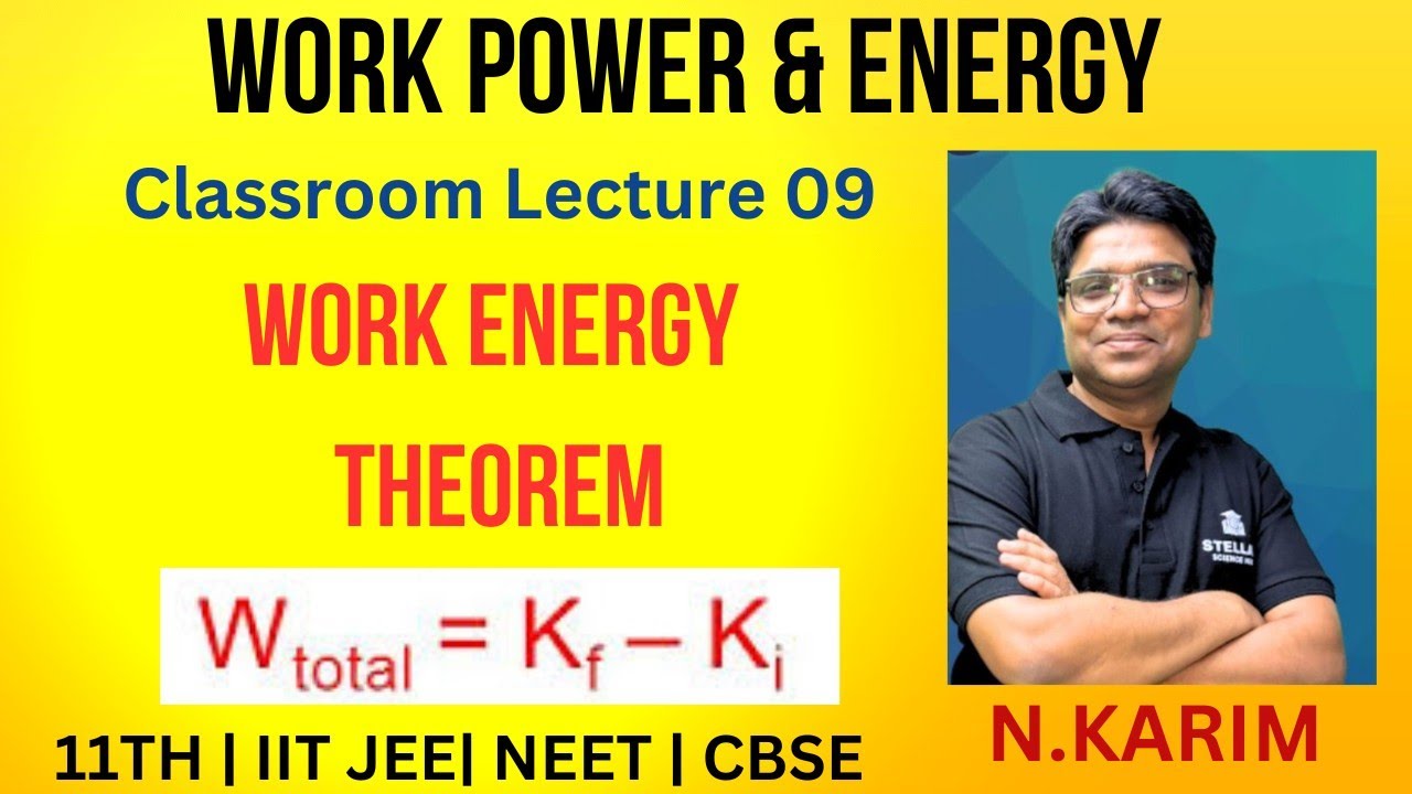 WORK POWER ENERGY 09 | WORK ENERGY THEOREM | JEE | NEET | 11 | CBSE | N ...