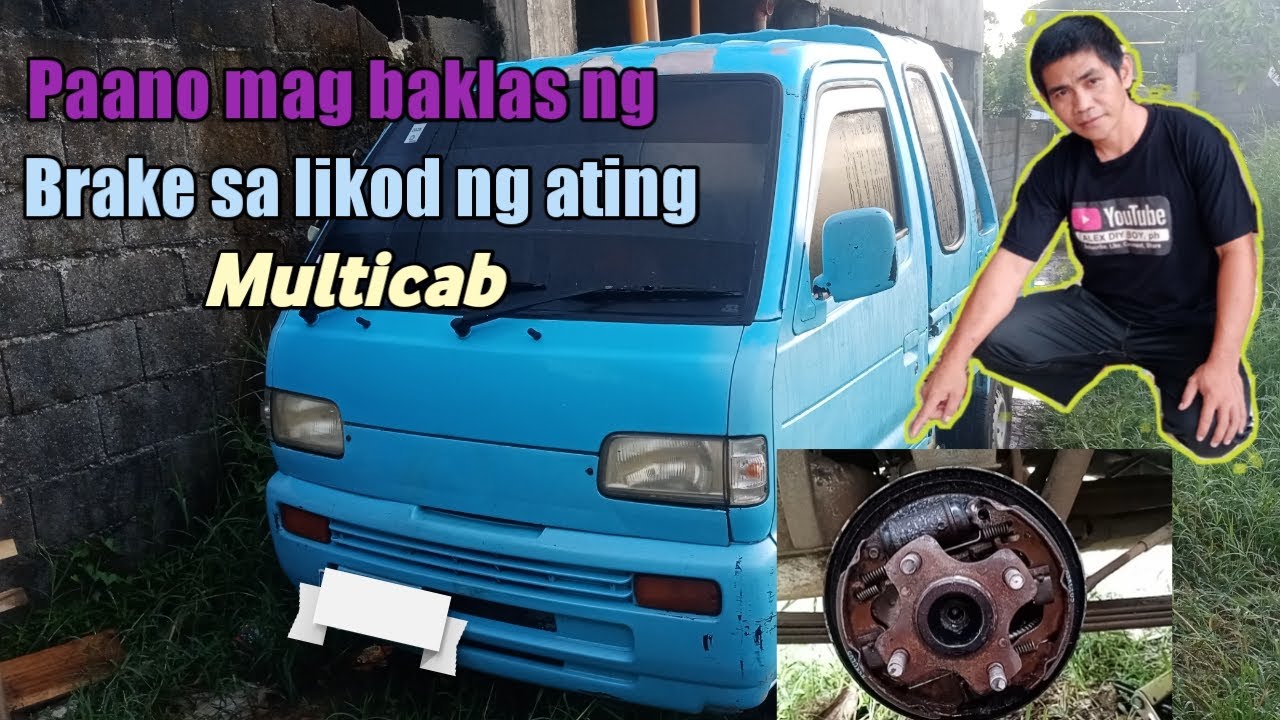 paano mag check ng brake sa likod(F6a multicab) - YouTube