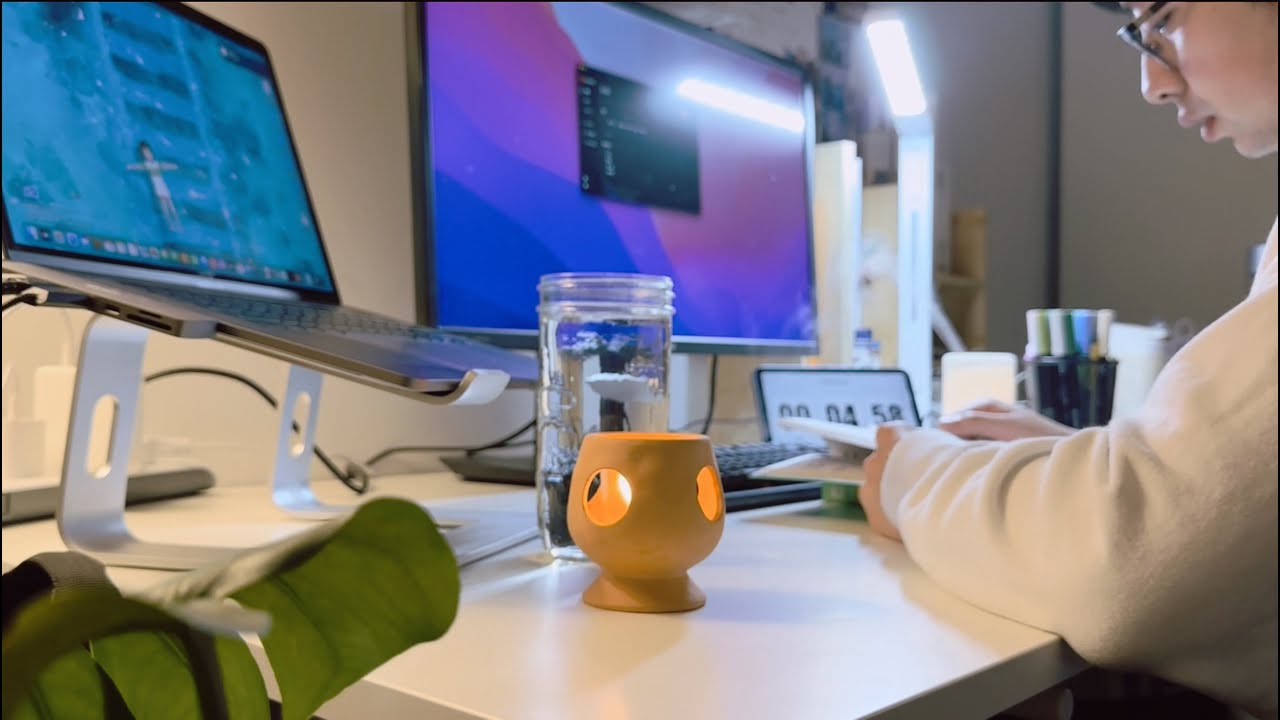 Real Time 1 Hour Study/ Study After Work/ Calm+Piano with Countdown ...