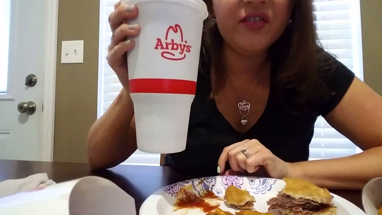 ASMR Eating sounds: Arby's roast beef, fries, mozzarella sticks - YouTube
