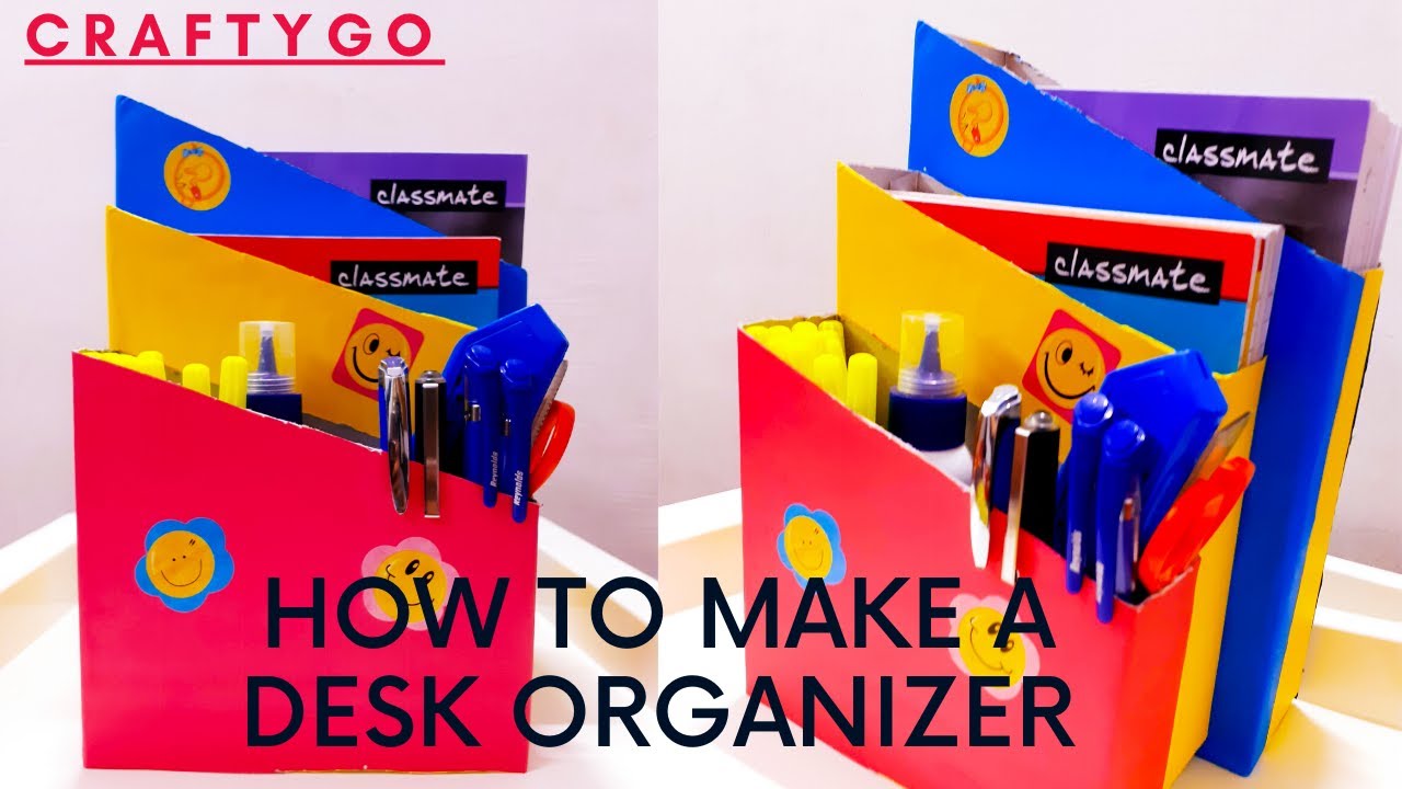 How To Make A Desk Organizer|Easy Recycling Ideas|DIY Craft|Crafty ...