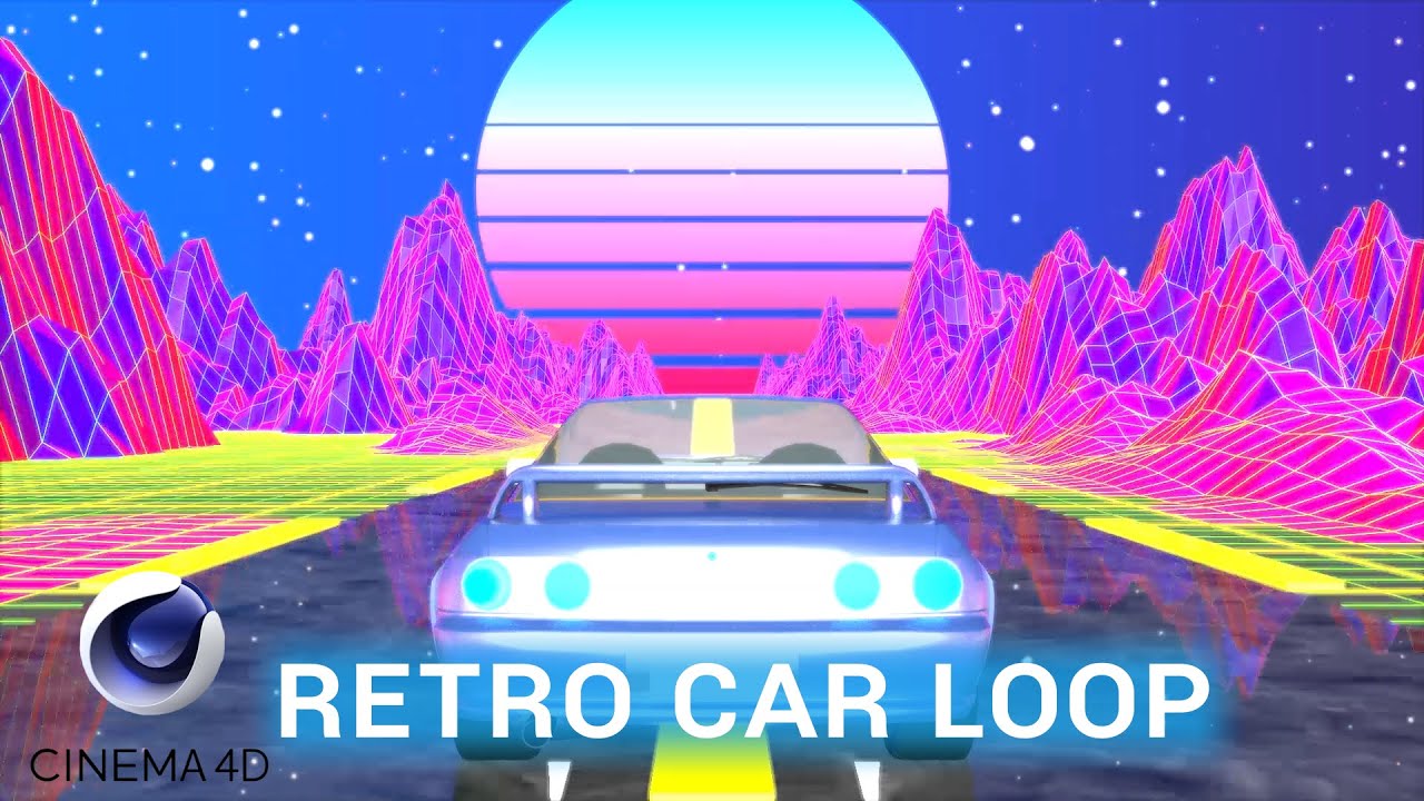 Retro Style Car Loop Animation in Cinema 4D | Cinema 4D R25 Tutorial ...