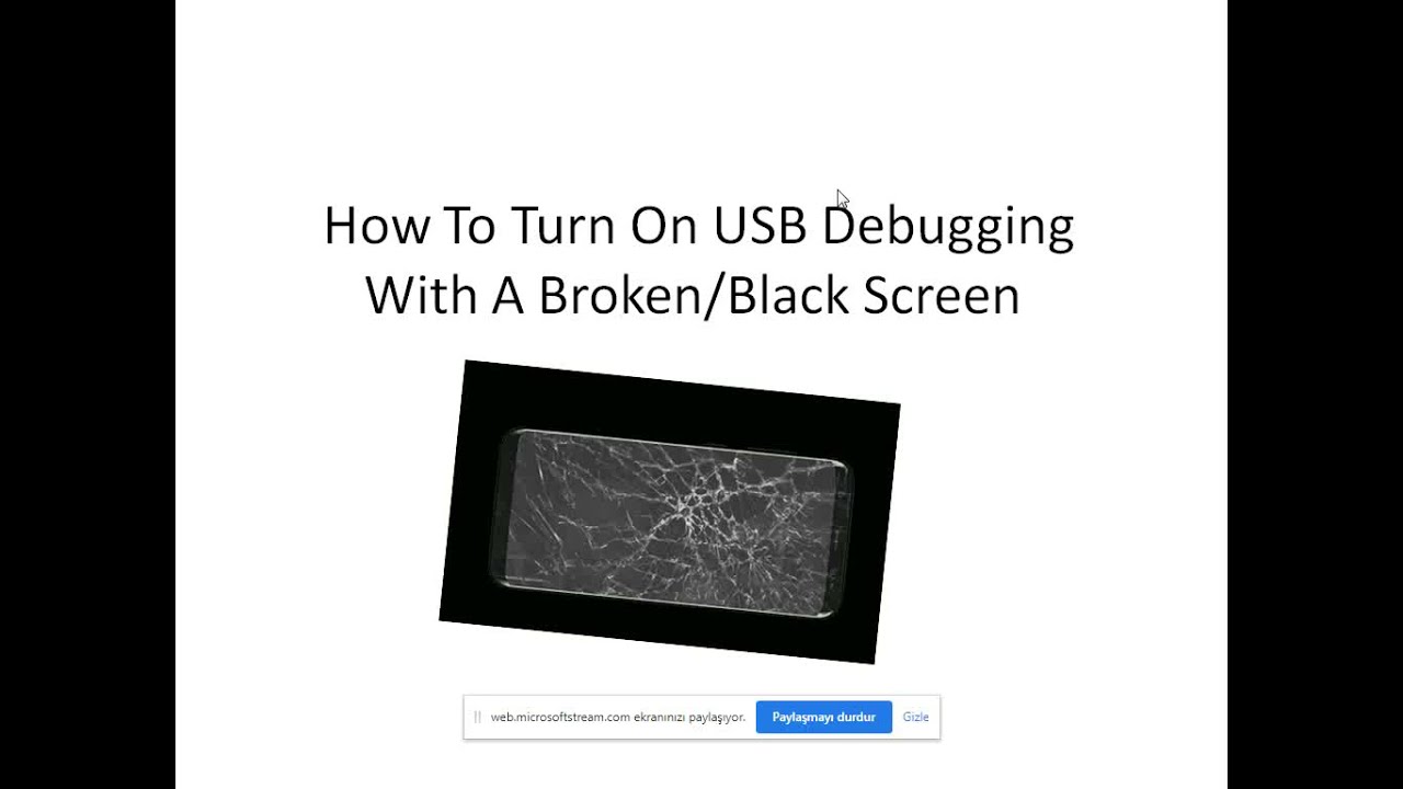 How To Turn On USB Debugging With A Broken/Black Screen - YouTube