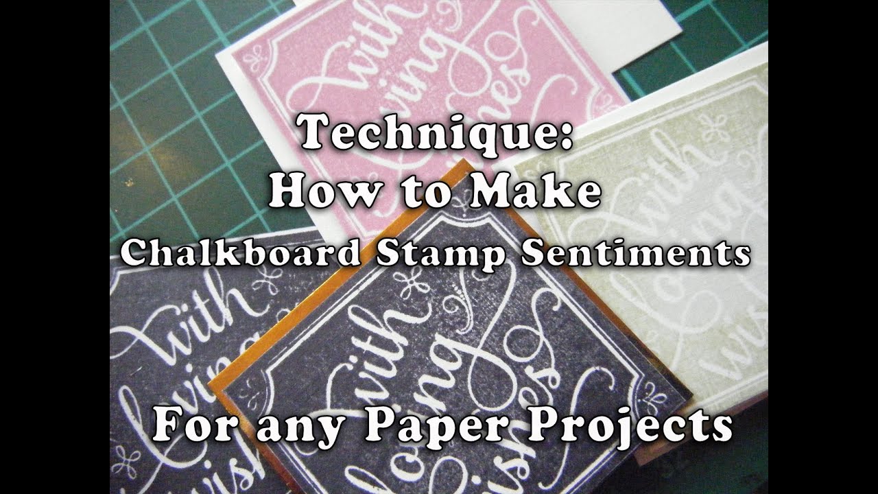 217. How to use Anna Griffin Chalkboard Rubber Stamps & Make a 3D ...