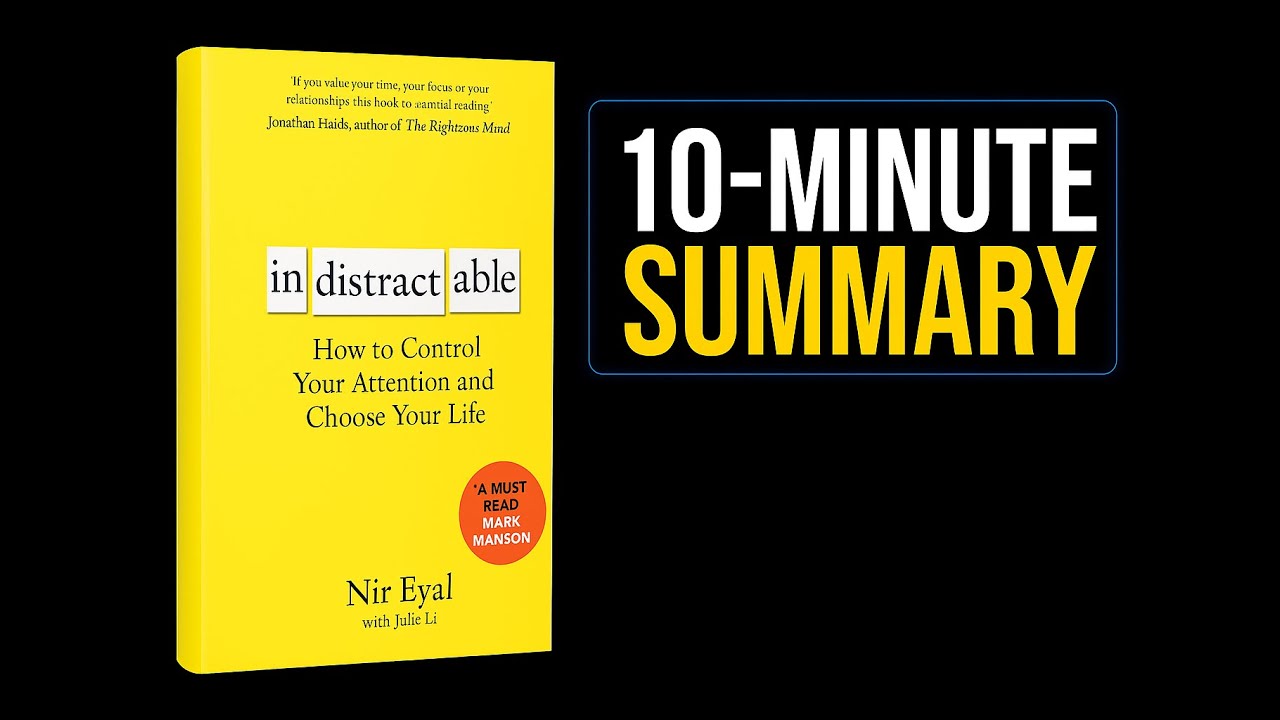 10 Minute Books - Indistractable by Nir Eyal - YouTube