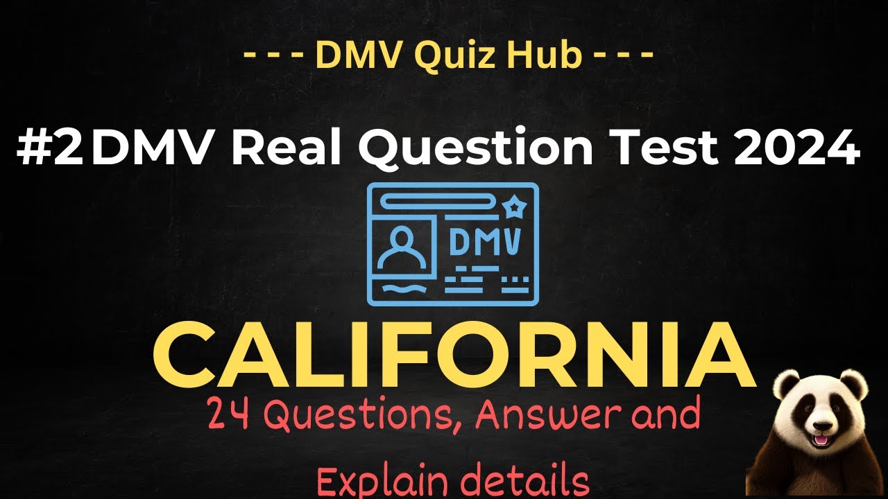 2024 California DMV real written test 2 ( REAL TEST questions, answers ...