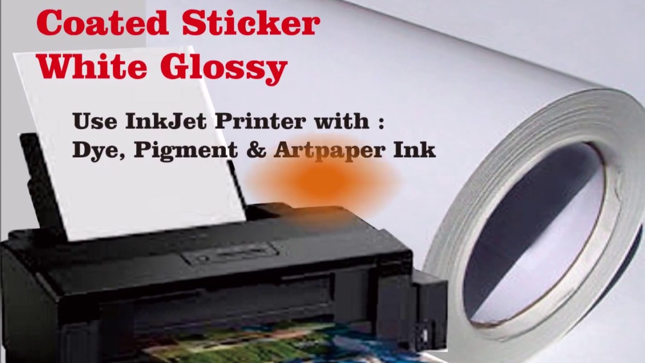 Epson InkJet Tinta Pigment Cetak Sticker Vynil Coated - YouTube