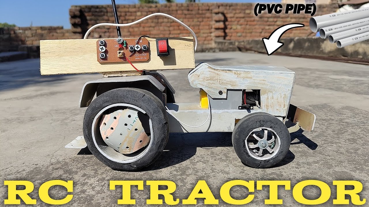 Pvc Rc tractor Making in 3-minutes || homemade tractor || diy crafts # ...