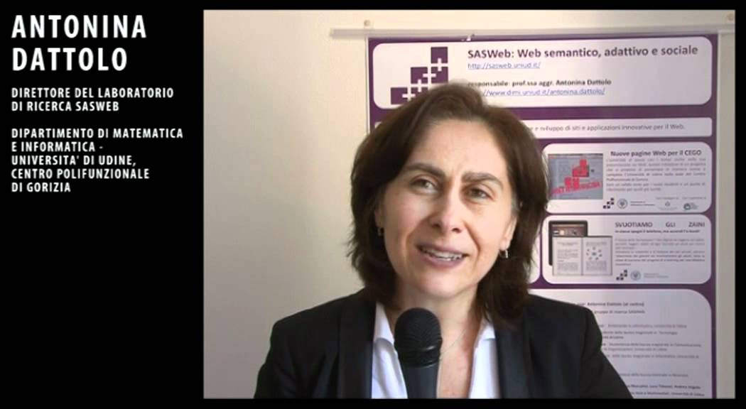 FFF - Intervista ad Antonina Dattolo - Sasweb, Università di Udine ...
