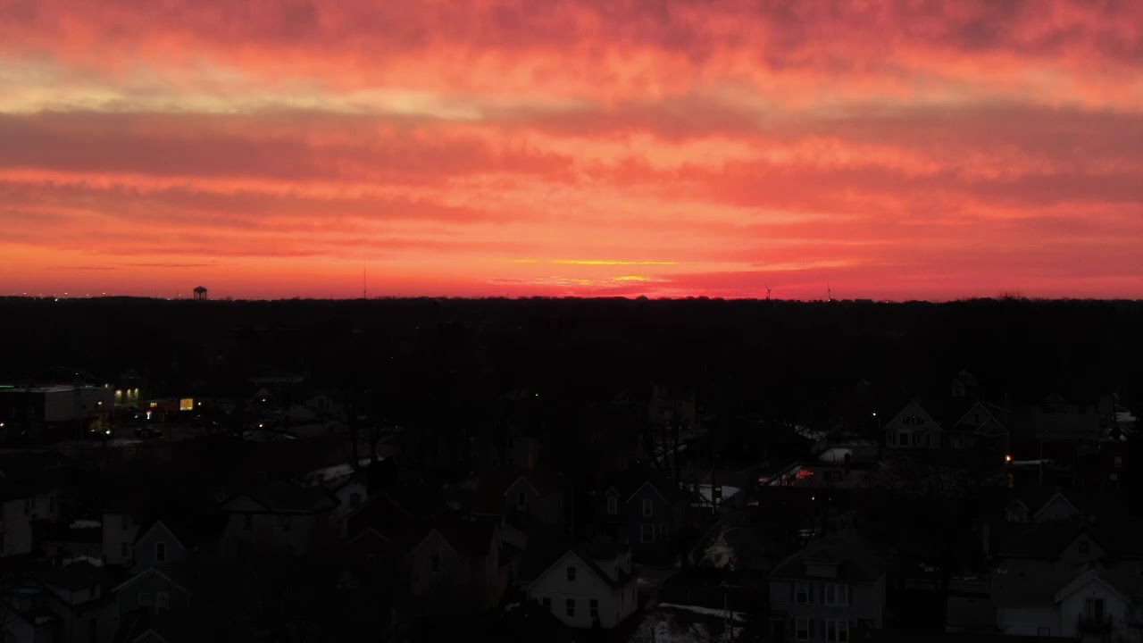 Drone -Racine Wisconsin Sun Set 02 22 20 - YouTube